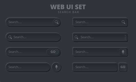 Premium Vector Set Of The Search Bar For Ui Design And Web Site Search Address And Navigation