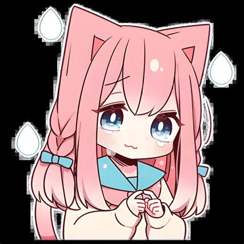 19 Telegram Sticker 😊 From Розовая кошка тян Pack