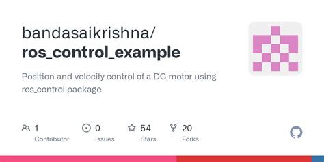 Github Bandasaikrishna Ros Control Example Position And Velocity Control Of A Dc Motor Using