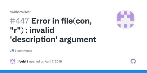 Error In Filecon R Invalid Description Argument · Issue 447
