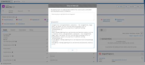 Lightning Experience Sorry To Interrupt Uncaught Error In A Getcallback When Opening A