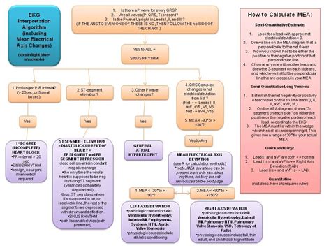 Ekg Flowchart With Mea Notes