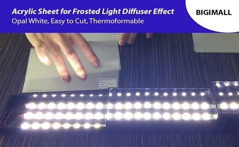 Bigimall Acrylic Sheet For Frosted Light Diffuser Effect 12x18 Inches Pack Of 2