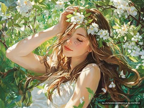 Ai创作图写实唯美插画 唯美少女与花系列 唯美人物油画 春天少女插画 唯美花下少女 浪漫少女插画 数字美女插画 唯美美女插图 手绘茉莉花女 森系美少女插画 夏日花下少女 写实人物插画 花花季