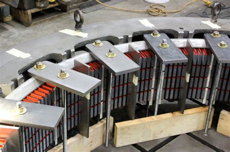 Compression Of Stator Core Laminations Hydro Power Associated