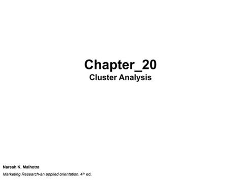 Ch 20 Cluster Analysis Ppt