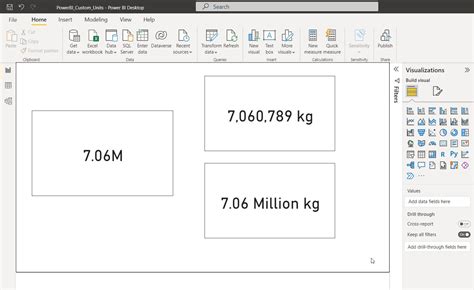Powerbi Customformat การแสดงผลข้อมูล ใน Power Bi เช่น