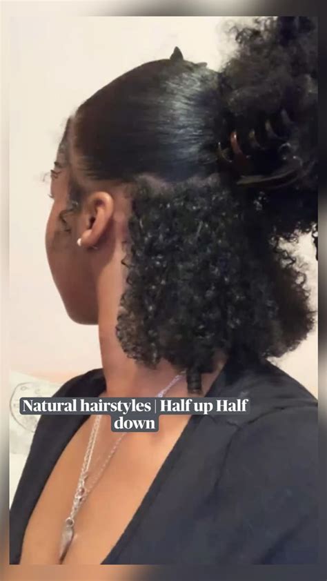 Natural Hairstyles Half Up Half Down Natural Hair Styles Easy