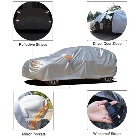 Bâche Voiture Suv Étanche 6 Couches Housse De Protection Voiture