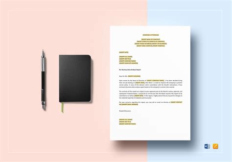Business Data Analysis Report Template In Word Apple Pages