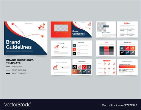 Guidebook Template Sjabloon Creative Landscape Mind Map Template