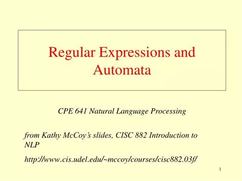 Ppt Regular Expressions And Automata Powerpoint Presentation Free Download Id4757517