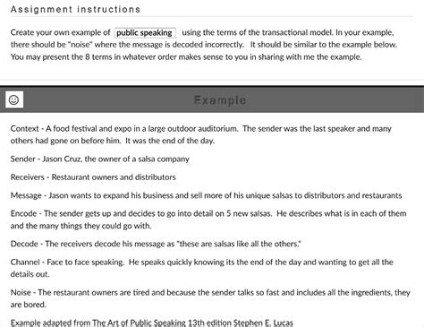 Solved Assignment Instructions Create Your Own Example Of Public