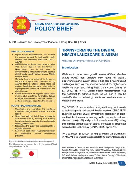 Free Printable Policy Brief Templates [word Pdf] Example