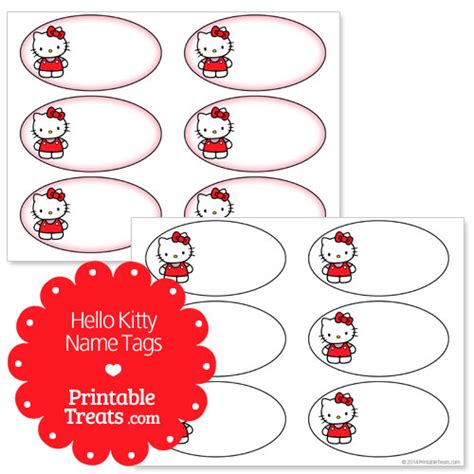 Hello Kitty Printable Name Tag
