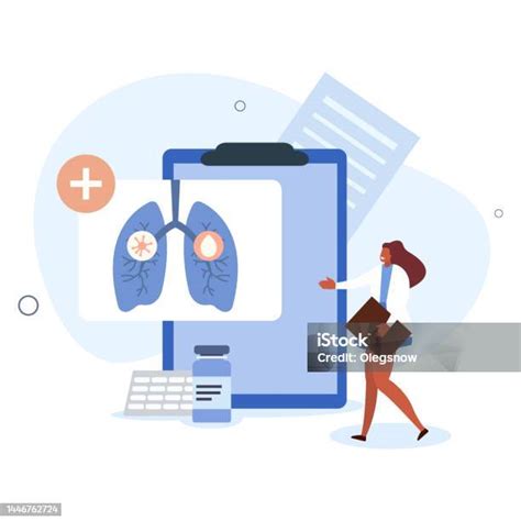 환자 흉부 엑스레이를 검사하고 호흡기 감염을 진단하는 의사 의료 및 의학 개념입니다 개념에 대한 스톡 벡터 아트 및 기타 이미지 개념 개념과 주제 건강관리와 의술