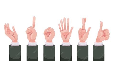 Premium Vector Hand Arm Pose Gesture Fingers Pinch Point Concept Set