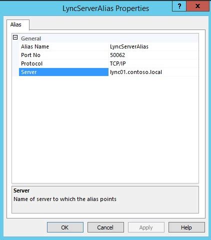 Deploying A SQL Server Nonstandard Port And Alias In Lync Server 2013 Lync Server Microsoft