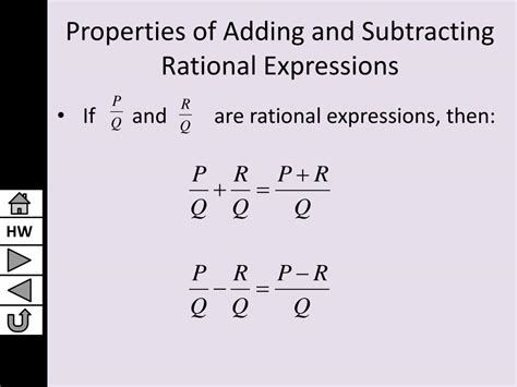 Ppt Lesson 74 Adding And Subtracting Rational Expressions Powerpoint Presentation Id3091251