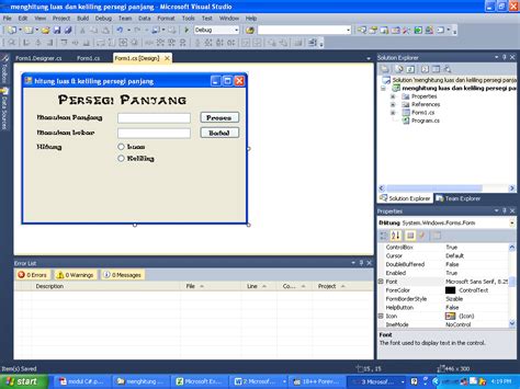 Share Ilmu Coding Mengitung Luas And Keliling Persegi Panjang Microsoft