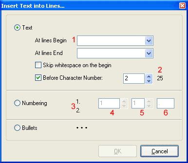 Insert Text Into Lines
