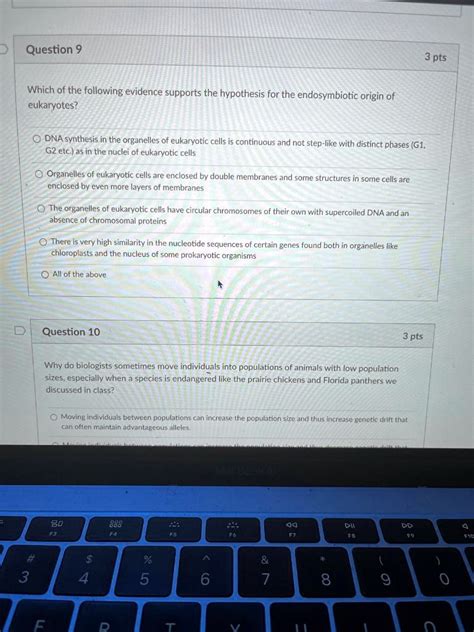 Solved Question 9 3 Pts Which Of The Following Evidence Supports The Hypothesis For The