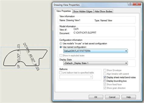 When Creating A Solidworks Sheet Metal Flat Pattern Drawing View Why Is The View Not Flattened