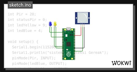 Sensor Gerak Brian Wokwi Esp32 Stm32 Arduino Simulator