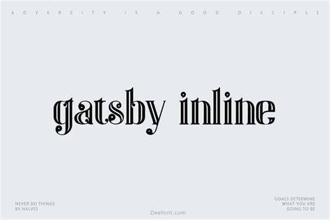 Gatsby Inline Font Free Download And Preview Deefont