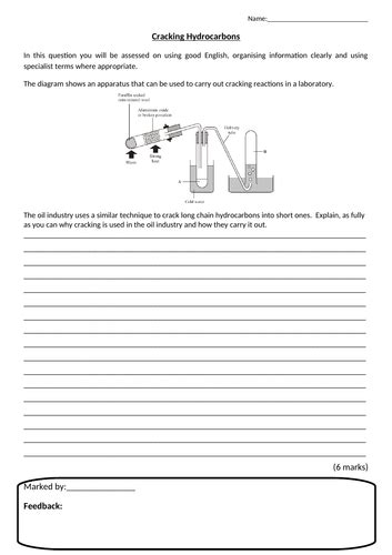 Ks4 Aqa Gcse Chemistry Science Cracking Hydrocarbons Lesson