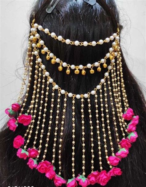 Hair Brooch Flower Jewellery For Mehndi Flower Jewelry Designs