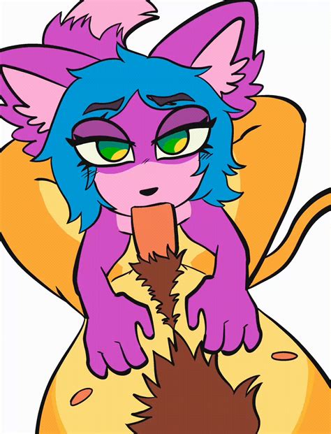 Rule 34 Animated Badjabubby Blue Hair Bodily Fluids Canid Canine Cum