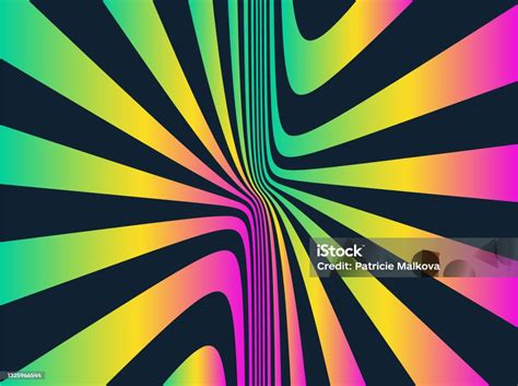 벡터 컬러 스트라이프 소용돌이 3d 파문 효과 추상적 기하학적 배경 디자인 아트 환각 모양 나선형 디자인 0명에 대한 스톡 벡터