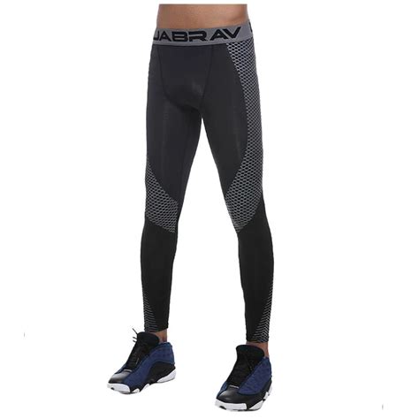 Ckahsbi Men Running Tights Letter Bodybuilding Quick Dry Sports Fitness Gym Run Training Stretch