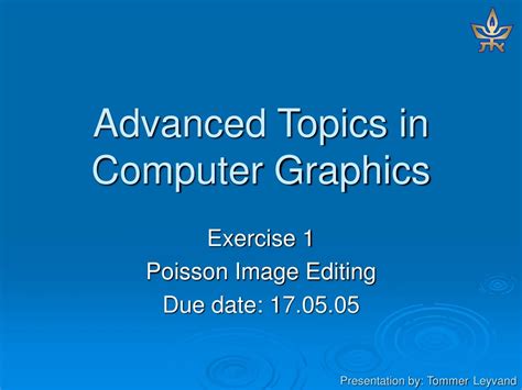 Ppt Poisson Image Editing Tool Techniques And Implementation