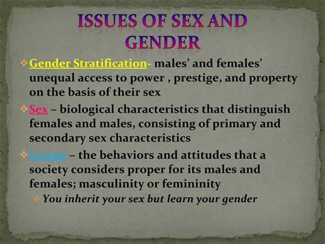 Chapter Sex And Gender PPT