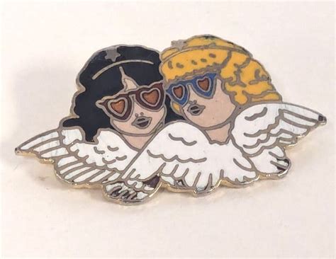 Fiorucci 1980s Lisa Frank Enamel Collectors Pin Punk Gem