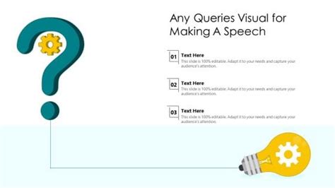 Any Queries Visual For Making A Speech Powerpoint Templates Slides And