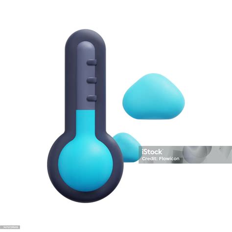 3d 온도계와 구름 아이콘 벡터 흰색 배경에 격리 3d 날씨 기상학 예보 및 자연 개념 만화 최소한의 스타일 3d 멋진 아이콘 벡터 렌더링 그림입니다 3차원 형태에 대한