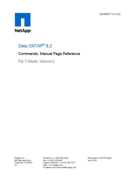 Data Ontap 8 2 Commands Manual Page Reference Pdf File Transfer Protocol Command Line