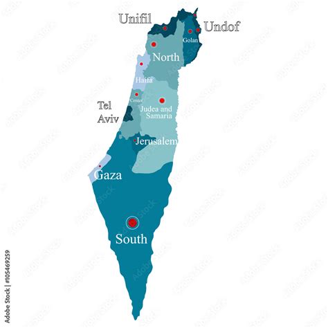 Map Of Israel Regions Political And State Map Of Israel 57 Off