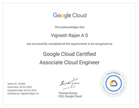 Vignesh Rajan A S On Linkedin Certifiedcloudengineer Cloudsidetechnologies