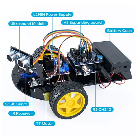 Ready Stock Lafvin Arduino 2wd Smart Robot Car Chassis Kit With Cd