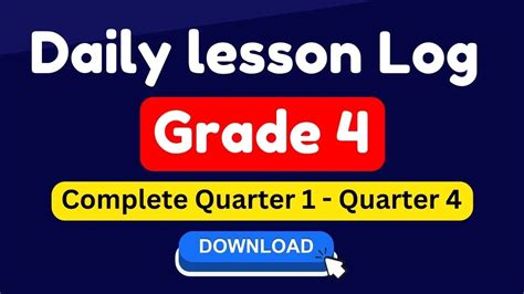 Daily Lesson Log Grade 4 Deped Download Here