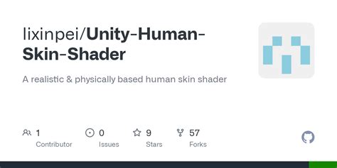 GitHub Lixinpei Unity Human Skin Shader A Realistic Physically Based Human Skin Shader