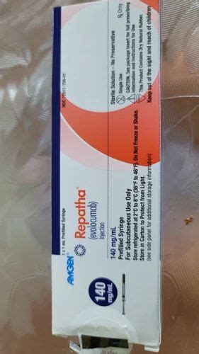 Amgen Evolucumab Repatha Sure Click 140mg Injection For Clinical Packaging Size Vial At Rs