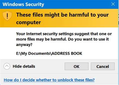 Why Am I Suddenly Getting This Security Warning Windows 10 Forums
