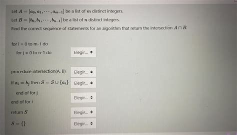 Solved Let A A A Am Be A List Of M Distinct Chegg Com
