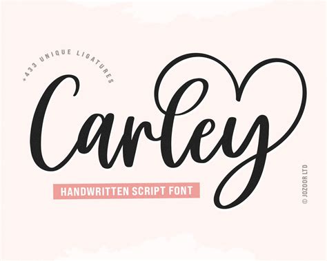 script font font with hearts cursive font font with tails etsy