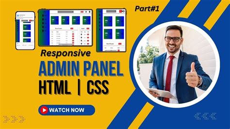 Part1 Responsive Admin Panel Html Css Youtube